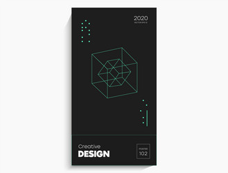 Abstract geometric poster shapes lime Royalty Free Vector