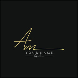 Initial am signature logo template hand drawn Vector Image