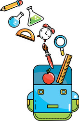 Study elements cartoon Royalty Free Vector Image