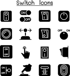Switch icon set graphic design Royalty Free Vector Image
