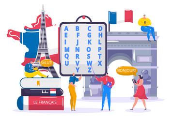 Learning french language Royalty Free Vector Image