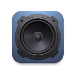 Speaker sound audio device icon Royalty Free Vector Image