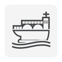 Lng tanker icon or liquefied natural gas Vector Image