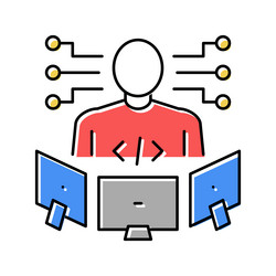 Technical expert color icon Royalty Free Vector Image