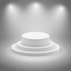 White stage with spotlight Royalty Free Vector Image