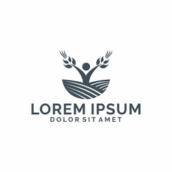 Agriculture science logo design template Vector Image