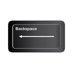 Backspace button icon Royalty Free Vector Image