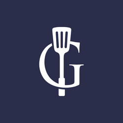 G letter drop cap logo illuminated initial Vector Image