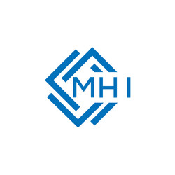 Mhi abstract technology logo design on black Vector Image
