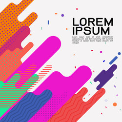 Abstract flat dynamic background design movement Vector Image