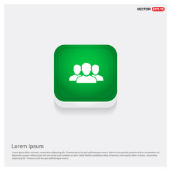 Group of people icon green web button Royalty Free Vector