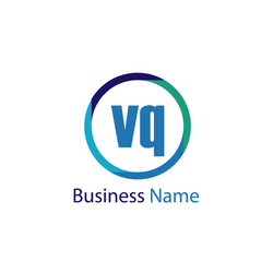 Initial letter vq logo template design Royalty Free Vector
