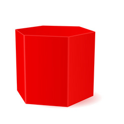 Abstract hexagonal prism silhouette Royalty Free Vector