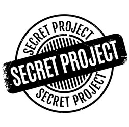 Secret project rubber stamp Royalty Free Vector Image