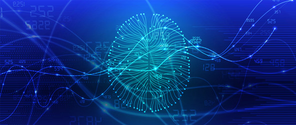 Abstract artificial intelligence cloud computing Vector Image