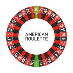 American roulette wheel Royalty Free Vector Image