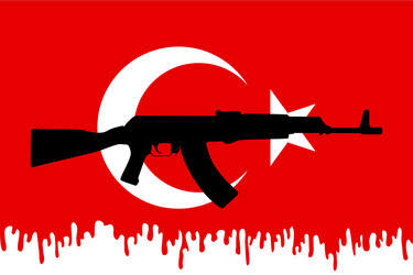 Graphic design and symbol of coup attempt Vector Image