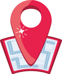 Pin map pointer location symbol red circle Vector Image