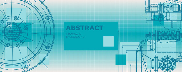 Mechanical engineering drawing abstract drawing Vector Image
