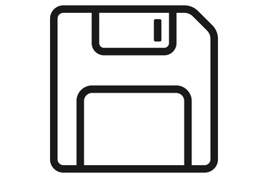 Floppy disk icon save file symbol retro Royalty Free Vector