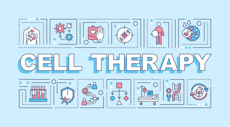 Multicolor cell therapy layout with creative Vector Image