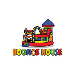 Bounce house logo image Royalty Free Vector Image