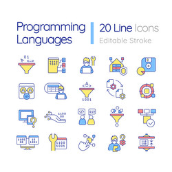 Children programming icon cartoon science Vector Image