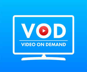 Vod - video on demand monetization Royalty Free Vector Image