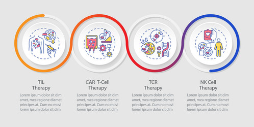 Cell therapy layout with simple linear icon Vector Image