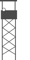 Guard tower icon simple style Royalty Free Vector Image