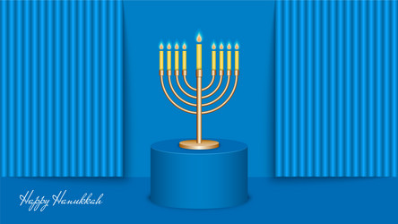 Blue hanukkah background Royalty Free Vector Image