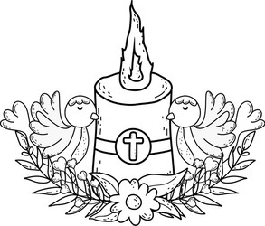 Baptismal Baptism Candle Vector Images (over 150)