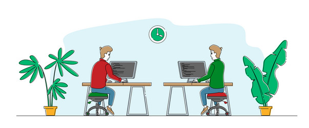 Technical application software development work Vector Image