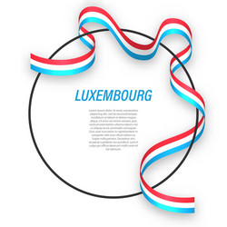 Ribbon flag of luxembourg Royalty Free Vector Image