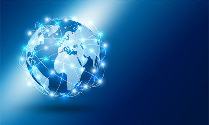 Global network background Royalty Free Vector Image