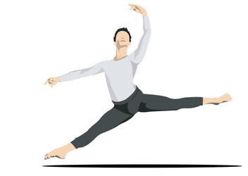 Modern ballet dancer colored Royalty Free Vector Image