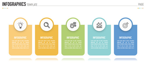 Rectangular mind map infographic for business Vector Image