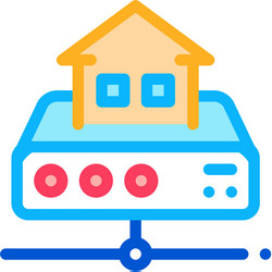 Remote work server icon glyph Royalty Free Vector Image