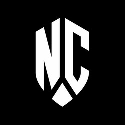 Nc logo monogram emblem style with crown shape Vector Image