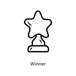 Trophy outline icon design ga Royalty Free Vector Image