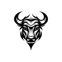 A minimalistic abstract bull head logo Royalty Free Vector