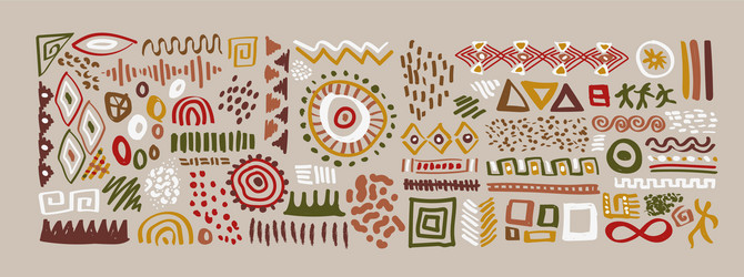 Wild boho seamless pattern with african art Vector Image