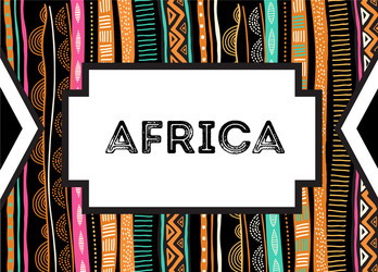 African background flyer with tribal traditional Vector Image