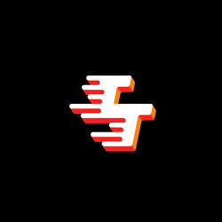 Letter tt fast speed technology modern logo design