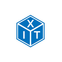 Xit letter logo design on black background Vector Image