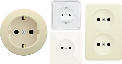 Smiling electric wall outlet Royalty Free Vector Image