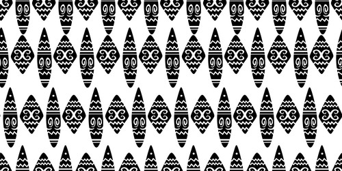 Ethnic pattern with seamless symbol elements hand Vector Image