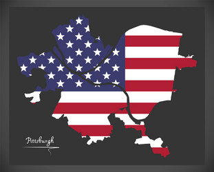 Modern city map - pittsburgh pennsylvania Vector Image