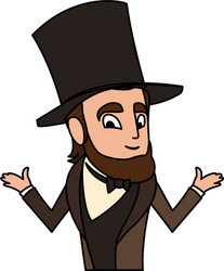 President abraham lincoln on white background Vector Image