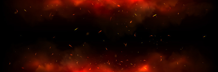 Red smoke effect background fire spark fog cloud Vector Image
